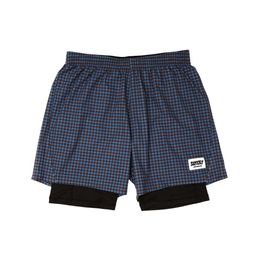 Saysky Houndstooth Pace 2 in 1 Shorts 5'' Bekleidung Herren blau