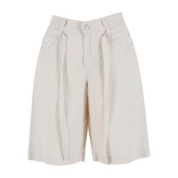 AENGELS Damen Shorts "AENGELS Wide Leg Short Belt"soft beige, Gr. 46, unifarben, 100% Baumwolle, Hosen
