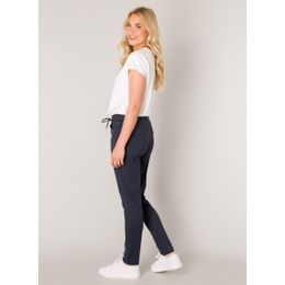 Base Level Damen Stoffhose "Tiana", blau, Gr. 42, unifarben, Web, Obermaterial: 100% Viskose, Hosen, Sommerhose aus reiner Viskose