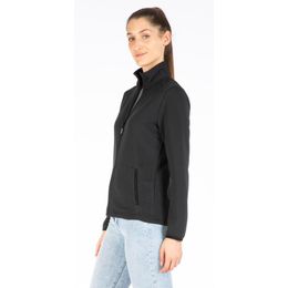 LPO Damen Strickfleecejacke "XARA WMN", schwarz, Gr. 44, Fleece, 100% Polyester, Jacken, mit Stehkragen