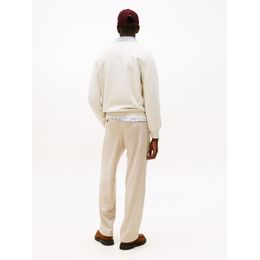 Tommy Hilfiger Herren Sweatshirt "ESS SEASONAL FLEECE CREWNECK mit Rundhals und Stickerei", beige, Gr. XXL, meliert, Sweatware, Obermaterial: 60%