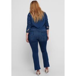 Only CARMAKOMA Damen Jeansjacke "CARWESPA LS JACKET", blau, Gr. 44, used, Denim/Jeans, Obermaterial: 79% Baumwolle, 20% Polyester, 1% Elasthan, Jacken