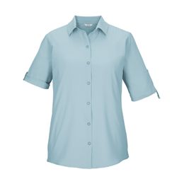 Funktionshemd Killtec "KOS 85 WMN WVN SHRT", Damen, Gr. 42, Normalgr&ouml;&szlig;en, ocean, Obermaterial: 100% Polyester, Hemden, Schnelltrocknende Bluse, krempelbare &Auml;rmel, vielseitig kombinierbar