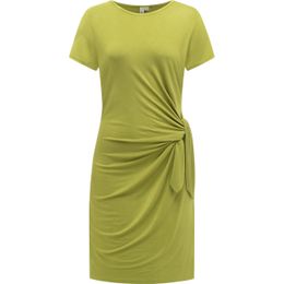 Ragwear Damen Shirtkleid "Knotta"pistachio26, Gr. XL, Material: 95% Viskose, 5% Elasthan, Kleider, Kurzarm Sommerkleid mit seitlichem Bindeband