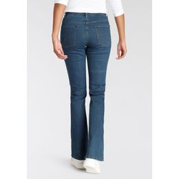 Arizona Damen Bootcut-Jeans, blau, Basic, Gr. 50, clean, Denim/Jeans, Obermaterial: 98% Baumwolle, 2% Elasthan, Jeans, hohe Leibh&ouml;he