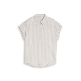 Tom Tailor Denim Damen Bluse mit Streifenmuster, beige, Gestreift, Gr. XL