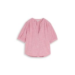Tom Tailor Damen Bluse aus Baumwolle, rot, Uni, Gr. 36