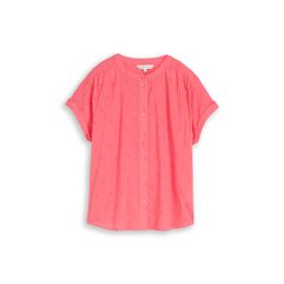 Tom Tailor Damen Loose Fit Bluse, rosa, Uni, Gr. 46