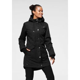 Kangaroos Damen Langjacke, gr&uuml;n, Gr. 48, gepunktet, kontrastfarbene Details, unifarben mit Farbeinsatz, Web, Obermaterial: 100% Polyester. Futter: