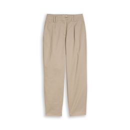 Tom Tailor Damen Cropped Barrel Hose, grau, Uni, Gr. 36/28