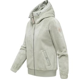 Ragwear Damen Fleecejacke "Cousy Short Bonded", beige, Gr. M, Obermaterial: 91% Polyester, 9% Elasthan. Innenfutter: 94% Polyester, 6% Elasthan,