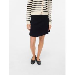 V&eacute;ro Moda VERO MODA Damen Minirock "VMSABA NW SKATER SKIRT GA NOOS", schwarz, Gr. XS, unifarben, Strick, Obermaterial: 50% Viskose, 28% Polyester, 22% Nylon,