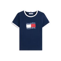 Tommy Hilfiger T-Shirt M&auml;dchen Gr&ouml;&szlig;e 104 blau / navy / rot / wei&szlig;