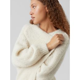 V&eacute;ro Moda VERO MODA Damen Strickjacke "VMMAYBE LS OPEN CARDIGAN GA REP", wei&szlig;, Gr. XS, unifarben, Strick, Obermaterial: 100% Polyester, Strickjacken,