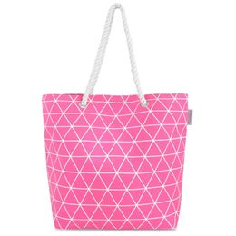 Normani Strandtasche Damen Gr&ouml;&szlig;e One Size pink / wei&szlig;