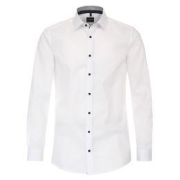 Venti Herren Businesshemd "Venti Businesshemd extra langer Arm 72cm uni"schneewei&szlig;, Gr. 41, unifarben, 100% Baumwolle, Hemden