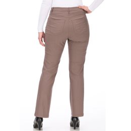 KjBRAND Damen 5-Pocket-Hose "Betty Bengaline", braun, Gr. 52, Web, Obermaterial: 80% Viskose, 17% Polyamid, 3% Elasthan, Hosen, in bequemer Form