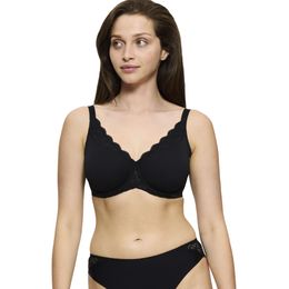 Triumph Damen Minimizer-BH "Amourette", Gr. 95, schwarz, Microtouch, Obermaterial: 68% Polyamid, 32% Elasthan, unifarben, BHs, verkleinert die Brust