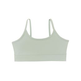 Albero Natur Top 'M&auml;dchen Bustier aus Bio-Baumwolle' M&auml;dchen Gr&ouml;&szlig;e 140 schilf