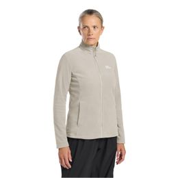 Jack Wolfskin Damen Fleecejacke "TAUNUS", beige, Gr. XXL, Fleece, Obermaterial: 100% Polyester, Jacken, leichter, dehnbarer Midlayer, atmungsaktiver