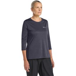 Jack Wolfskin Damen Funktionsshirt "CROSSTRAIL 3/4 T W", grau, Gr. L, Obermaterial: 100% Polyester, Shirts