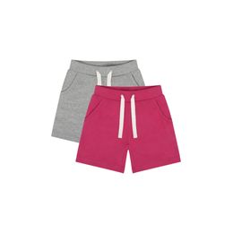 Minymo Sweatshorts ' MIGirls 2 PACK ' M&auml;dchen Gr&ouml;&szlig;e 92 grau / lila / pink