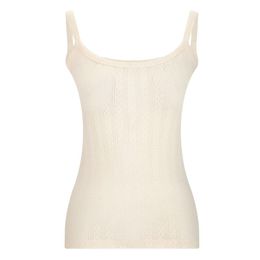 Albero Natur Top 'Damen Top aus 100 % Bio-Baumwolle im Jacquard-Design' female White size L