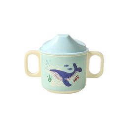 Rice Babybecher Melamin Ocean Print Blue - 250 ml &Oslash; 7 cm, H&ouml;he 9 cm skandinavische Deko Online Shop
