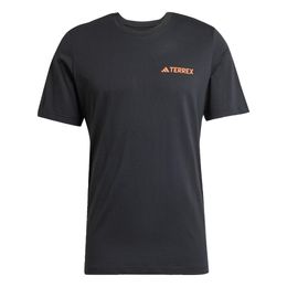 adidas terrex Funktionsshirt 'Mountain' Herren Gr&ouml;&szlig;e 4XL dunkelorange / schwarz