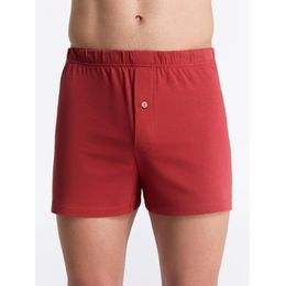 Albero Natur Boxer shorts 'Herren Boxershorts aus 100 % Bio-Baumwolle mit Knopfverschluss' male Red size M