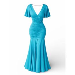 Elena Athanasiadou Abendkleid 'Dress Athenian Grace Turquoise' Damen Gr&ouml;&szlig;e 38/40 t&uuml;rkis Winterkleid