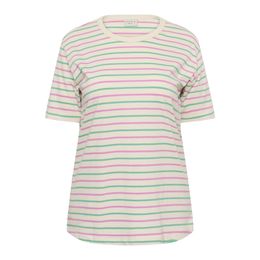 Kaffe Curve T-shirt Damen Gr&ouml;&szlig;e L creme / gr&uuml;n / pink