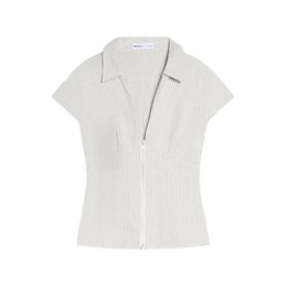 Bershka Bluse Damen Gr&ouml;&szlig;e M schlammfarben / naturwei&szlig;