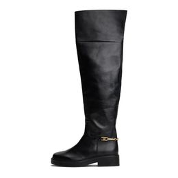 Tommy Hilfiger Over the Knee Boots 'Horsebit' female Black size 37