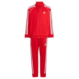 adidas originals Jogginganzug 'Adicolor' Jungen Gr&ouml;&szlig;e 122 rot / wei&szlig;