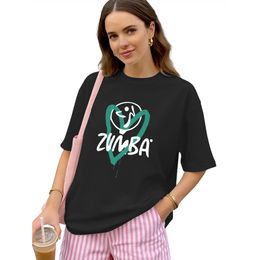 Gorhey Shirt 'Women's Casual Cotton Summer T-Shirt with Smile Face Print' Damen Gr&ouml;&szlig;e S schwarz