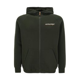 Jack & Jones Plus Jack & Jones Plus Sweatjacke 'JJTHATCHER' Herren Gr&ouml;&szlig;e 5XL dunkelgr&uuml;n