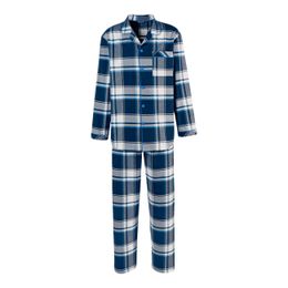 Cyberjammies Flanell-Pyjama, Damen - 42 - Blau/Wei&szlig;, aus Baumwolle