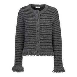 Princess Goes Hollywood Merino-Yak-Strickjacke oder -Rock, Jacke - 40 - Grau/Schwarz, aus Wolle