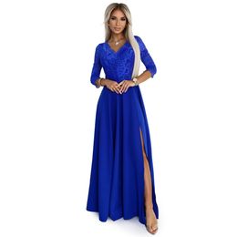 numoco Abendkleid 'Maxikleid Amber' Damen Gr&ouml;&szlig;e 40 blau Winterkleid