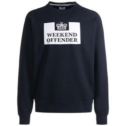 Weekend Offender Sweatshirt 'Penitentiary' Herren Gr&ouml;&szlig;e XS nachtblau / schwarz / wei&szlig;