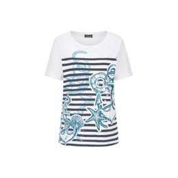 GOLDNER T-Shirt Damen Gr&ouml;&szlig;e S/M himmelblau / dunkelblau / wei&szlig;
