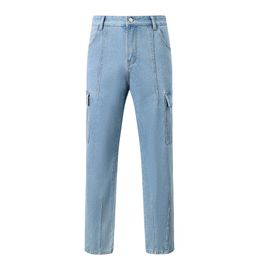 YOUTHUP Cargo Jeans male Blue size 38