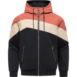 Ragwear Funktionsjacke 'Stewie Block Youmodo' Herren Gr&ouml;&szlig;e XXL cappuccino / koralle / schwarz