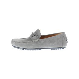 Xaver Luis Schuhmanufaktur Moccasins 'DAIVEN - Mokassins mit edler Metalltrense' male Grey size 45