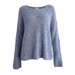 Liks. Munich Sweater 'Leichter Strickpullover mit Herzblume' female Blue size XS