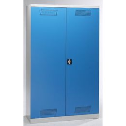 eurokraft pro Umweltschrank, Bodenauffangwanne, 4 Fachb&ouml;den lackiert, HxBxT 1950 x 1200 x 500 mm