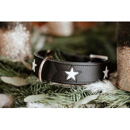 Hunter MAGIC STAR Set Halsband & Leine | schwarz 50