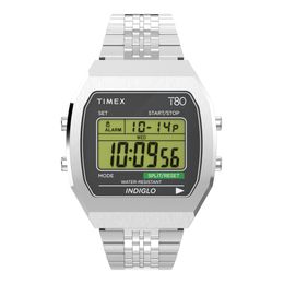 Timex Digitaluhr 'Timex T80' Herren Gr&ouml;&szlig;e One Size silber