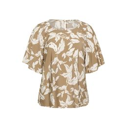 Kaffe Curve Bluse Damen Gr&ouml;&szlig;e 5XL dunkelbeige / hellbraun